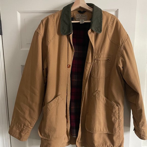 L.L. Bean | Jackets & Coats | Ll Bean Barn Coat Wool Lining Large ...